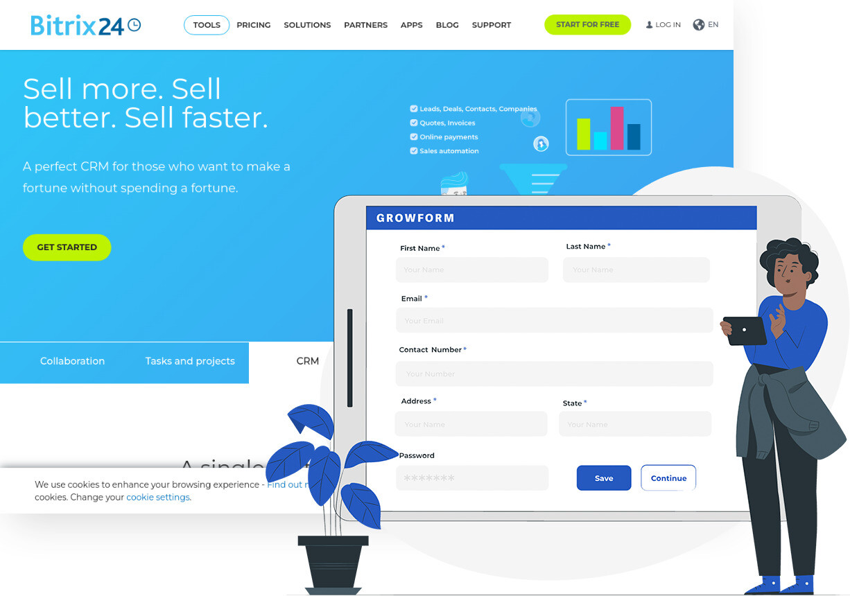 Bitrix24 CRM form builder by Growform